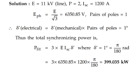 Synchronizing Power - Alternators