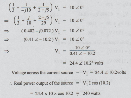 Worked examples: AC circuits by nodal analysis