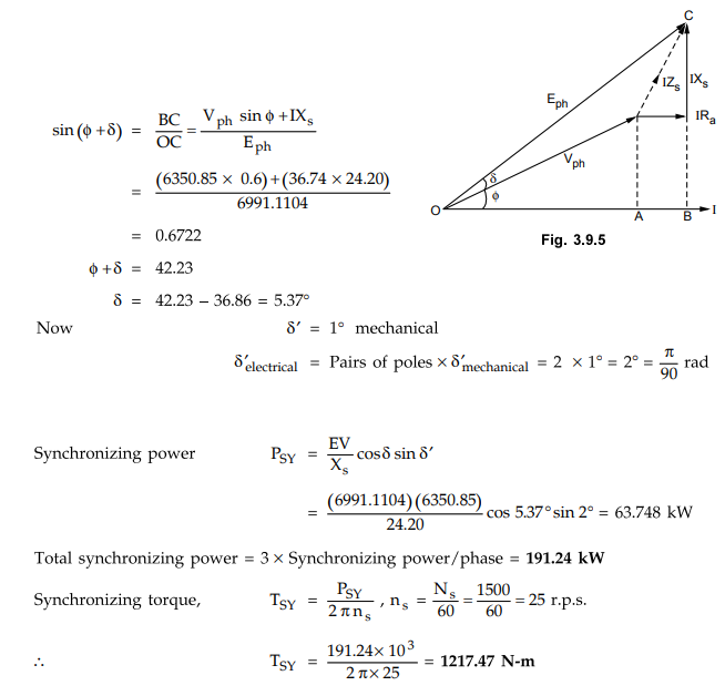 Synchronizing Power - Alternators