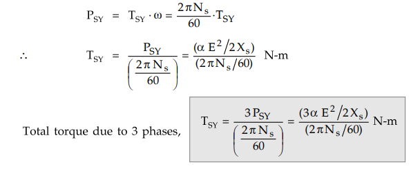 Synchronizing Power - Alternators