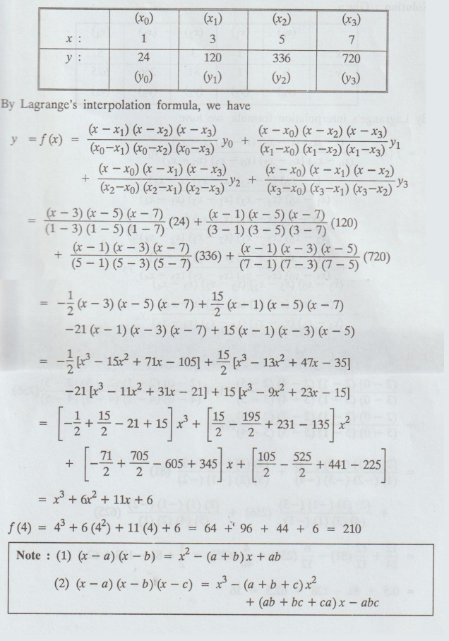 Lagranges Interpolation Solved Example Problems