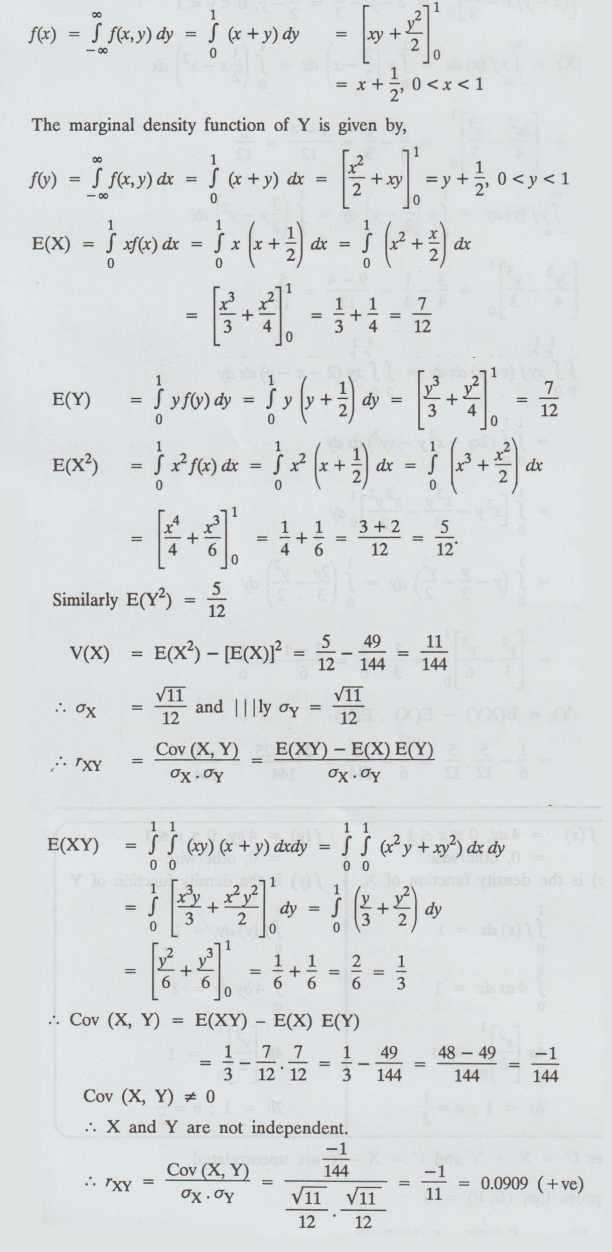 Covariance Correlation And Regression Example Solved Problems Two