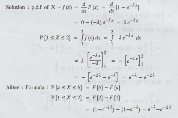 (ii) Continuous random variables - Formula, Solved Example Problems