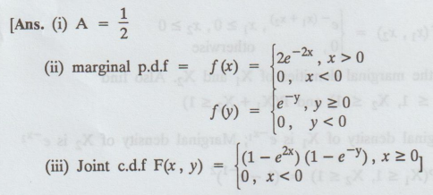 Exercise 2.1 (Discrete and Continuous Random Variable) - Two dimensional random variables