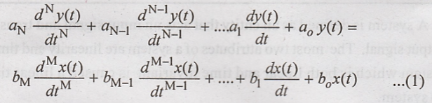 Introduction Of Linear Time Invariant Continuous Time Systems